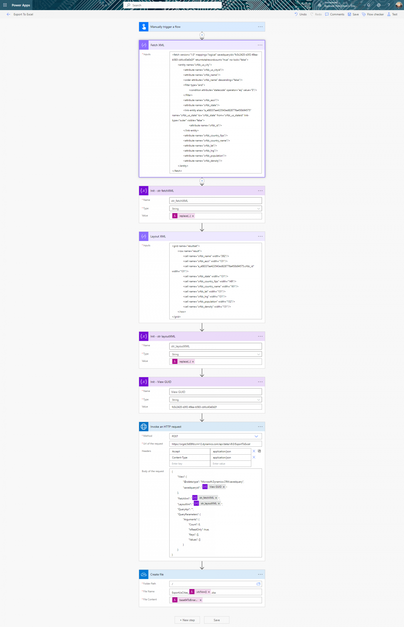 Export to Excel Dataverse Table with Power Automate – Ludovic Perrichon